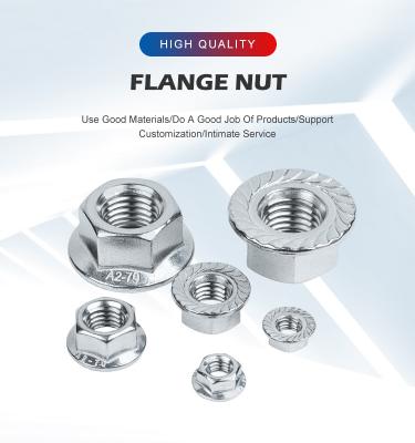 Cina 100% controllato DIN acciaio inossidabile Hex Flange Noce con serrated su misura in vendita
