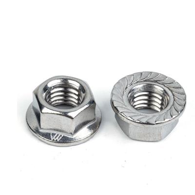 China Imperial Measurement System Roestvrij staal zelfvergrendelend Hex Flange Nut M4 M5 M6 M8 M10 8x20 Te koop