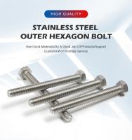 China DIN Standard Outer Hexagon Custom Stainless Steel Hex Head Screw Bolt for Performance for sale