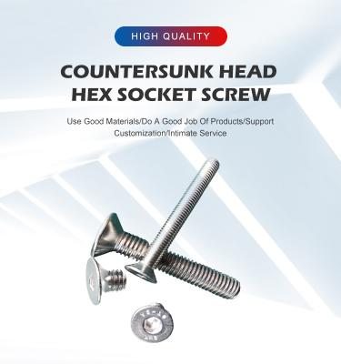 China Edelstahl Flat Countersunk Kopf Maschine Schrauben perfekt für verschiedene Anwendungen zu verkaufen