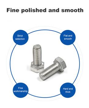China DIN933 931 Roestvrij staal 304 316 Hexagon Head Full Thread Hex Bolt Standard DIN Te koop