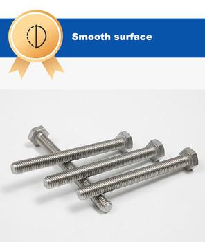 China DIN933 931 Roestvrij staal 304 316 Hexagon Head Full Thread Hex Bolt Standard DIN Te koop