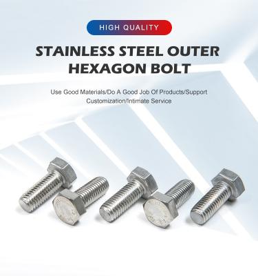 China DIN Standard 304 Ferramentas de aço inoxidável para parafusos hexagonais e parafusos para máquinas de aço inoxidável à venda