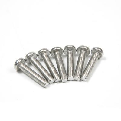 China Cross Head Stainless Steel Glue Patch Thread Locking Flat Head Machine Screws Full Thread for sale