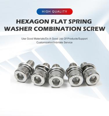China Wholesales Combination Screw Bolt Hexagon Socket Bolts And Spring Washers 100% Insepected for sale