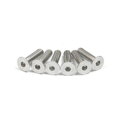 China 304 Stainless Steel Cross Countersunk Head Machine Screw DIN7991 Socket Head Screws Full Thread for sale