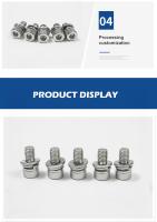 China Plain Finish Stainless Steel Combination Screw Internal Hexagonal Flat Spring Washer for sale