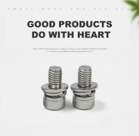 China Plain Finish Stainless Steel Combination Screw Internal Hexagonal Flat Spring Washer for sale