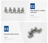 China Plain Finish Stainless Steel Combination Screw Internal Hexagonal Flat Spring Washer for sale