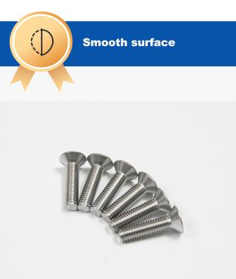 China 304 Stainless Steel Flat Triangular Teeth Countersink Countersunk Head Cross Machine Screw for sale