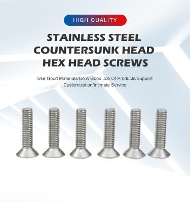 China Customized High Strength Metric Full Thread Flat Point Allen Flat Head Socket Cap Screws for sale