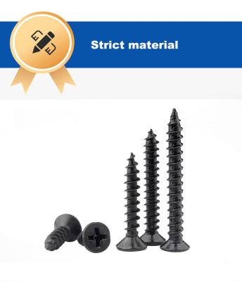 China Smooth Shank Black Phosphorus Coated Drywall Screws with Flat Cap Head and ISO Standard for sale