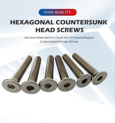 China Volledige draad Type INCH Meting Roestvrij staal 304 Countersunk Head Flat Head Schroeven Te koop