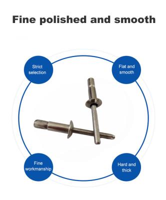 Cina DIN Standard Uni-grip Rivet cieco con testa a cupola e tipo di sblocco in acciaio inossidabile in vendita