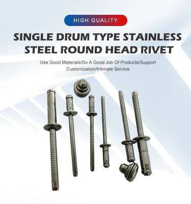 China Control Mushroom Round Dome Head Break Pull Mandrel Blind Rivet Open End 3.2mm 4.0mm 4.8mm 6.4mm for sale