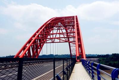 China AASHTO Prefab Steel Tubular Truss Arch Bridge Half Through Concrete Filled for sale