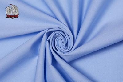 China Plain Series 110gsm CVC Cotton Fabric Light Blue Oxford Fabric Lightweight for sale