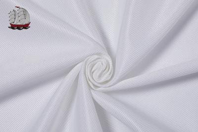 China White Suit Fabric Moisture Wicking Double Washed Fine Twill Fabric for sale