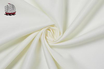 China Opaque 155gsm Suiting Fabric Heavyweight Off White Double Washed Plain Twill Fabric for sale