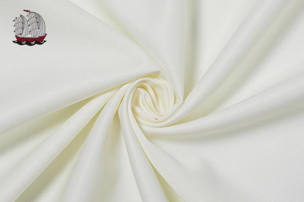 Quality Opaque 155gsm Suiting Fabric Heavyweight Off White Double Washed Plain Twill Fabric for sale
