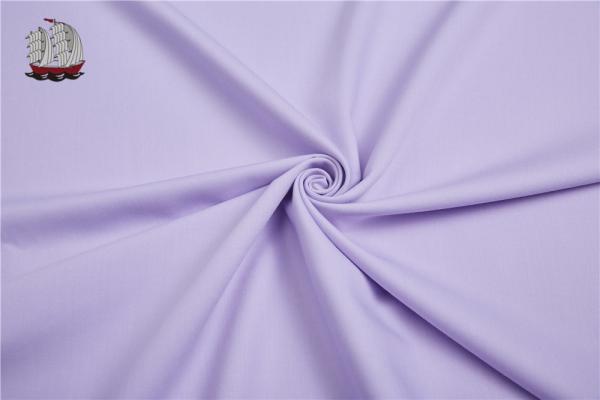 Quality Bamboo Polyester Woven Fabric with Spandex Twill Dyed Lightweight Breathable for Shirt for sale