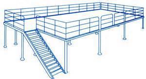 steel structure platform mezzanine floor for site office using