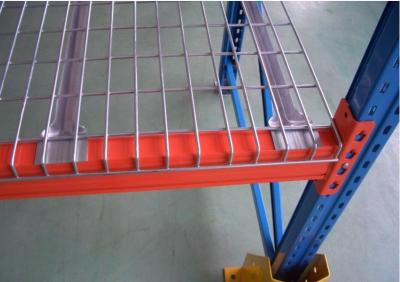 China Customzied Strong Warehouse Pallet Shelving Racks With Welded Galvanized Wire Mesh Decking for sale