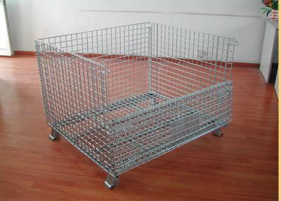 China The warehouse uses foldable galvanized wire mesh storage cages for sale
