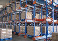 China Orange Blue Shuttle Pallet Racking System 3-15m Height 1-5T Capacity Selective Storage for sale