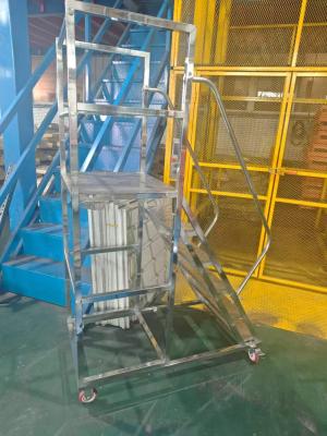 China Mobile Logistics Access Ladder with Casters, Heavy-Duty & Easy Assembly for sale