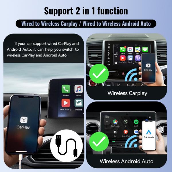 Quality Wired To Wireless Carplay Box Android Android Auto Car Interconnection Converter for sale