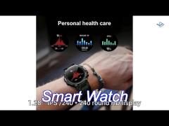 rugged sport k22 smart watch bluetooth calling ip68 waterproof heart rate monitoring