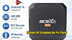 Custom 4K Streaming Ibo Pro Player Google Android 14 TV Box Supports multi-language for global use