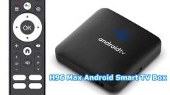 H96 Max Android 14 Smart TV Box Quad Core 4K UHD Dual Band WiFi With Voice Remote Control