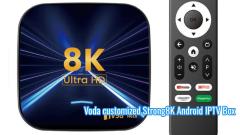 Voda Customized Strong8K Android IPTV Box, 8K Ultra HD, suitable for Latin America, and Arab regions
