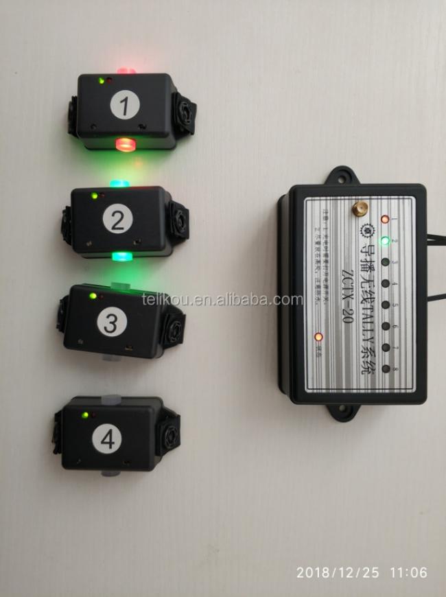 wireless tally intercom system for cameraman switcher