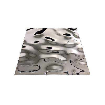 Cina Lo strato dell'ondulazione dell'acqua di acciaio inossidabile placca SS304 0.8mm che PVD colorano lo strato timbrato laminato a caldo in vendita