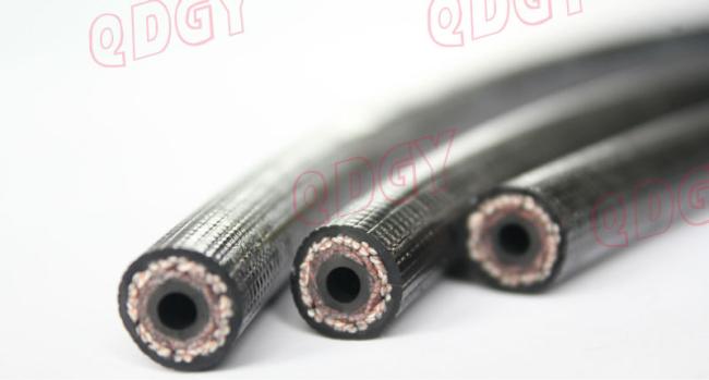 Rubber brake hose with two PVA reinforcement