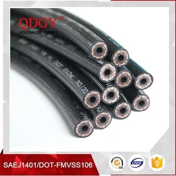 China DOT SAE J1401 standard FMVSS 106 approved Rubber brake hose with two PVA reinforcement for sale