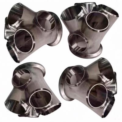 China Tight Tolerance Small Turned Parts Stainless Steel Racing Billet Cnc Turbo Merge Collector for sale
