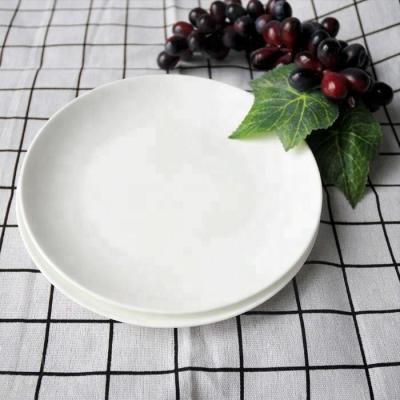 China Tableware wholesale 8inch western white bone china plate with logo for sale