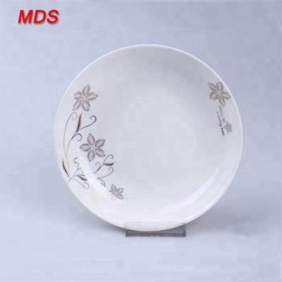 China Flower pattern round 8 inch hand made high temperature ceramic deep plate for sale
