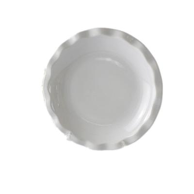 China Wholesale vegetable salad ceramic publication plates for restaurants modern for sale