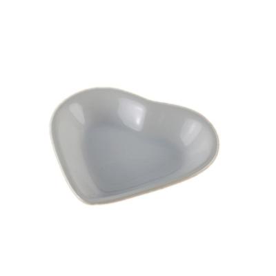 China Professional factory creative heart shaped porcelain snack tray cold dish for sale