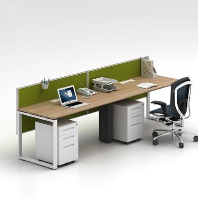 China 2 Person Modular Working Table Size 2400mm With Fabric Partition for sale