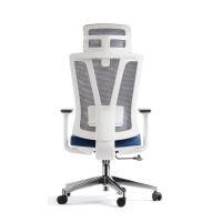 China Adjustable White Mesh Office Chair High Back Multi Position for sale