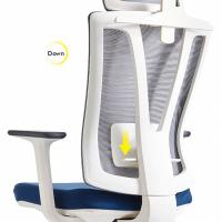 China Adjustable White Mesh Office Chair High Back Multi Position for sale