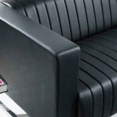 Cina Comodo divano singolo in pelle Materiale spugna nera Gamba in metallo in vendita
