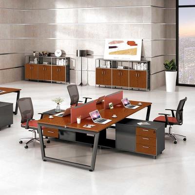 China Modular Open Area Workstation Wooden Cubicle Workstation Desk for sale