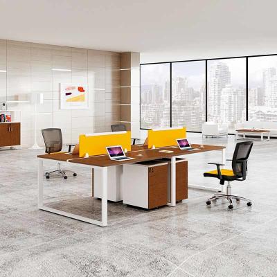 중국 근대적 모듈형 큐비클 파티션 테이블 4명용 사무실 작업장 판매용